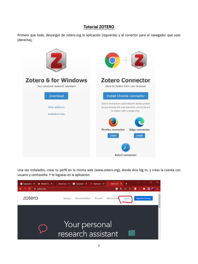 Guía Completa para Usar Zotero | PDF | Botón (Computación) | Software del sistema