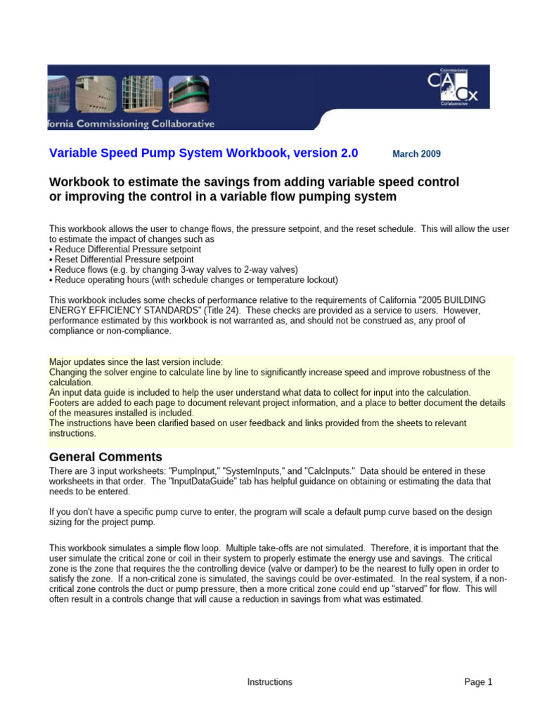 Pump System Calculations | PDF | Pump | Microsoft Excel