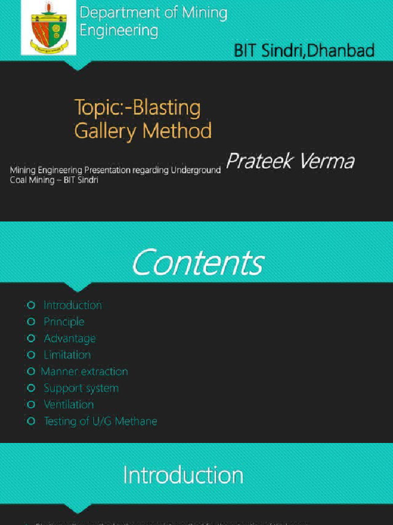 Blasting Gallery Method | PDF
