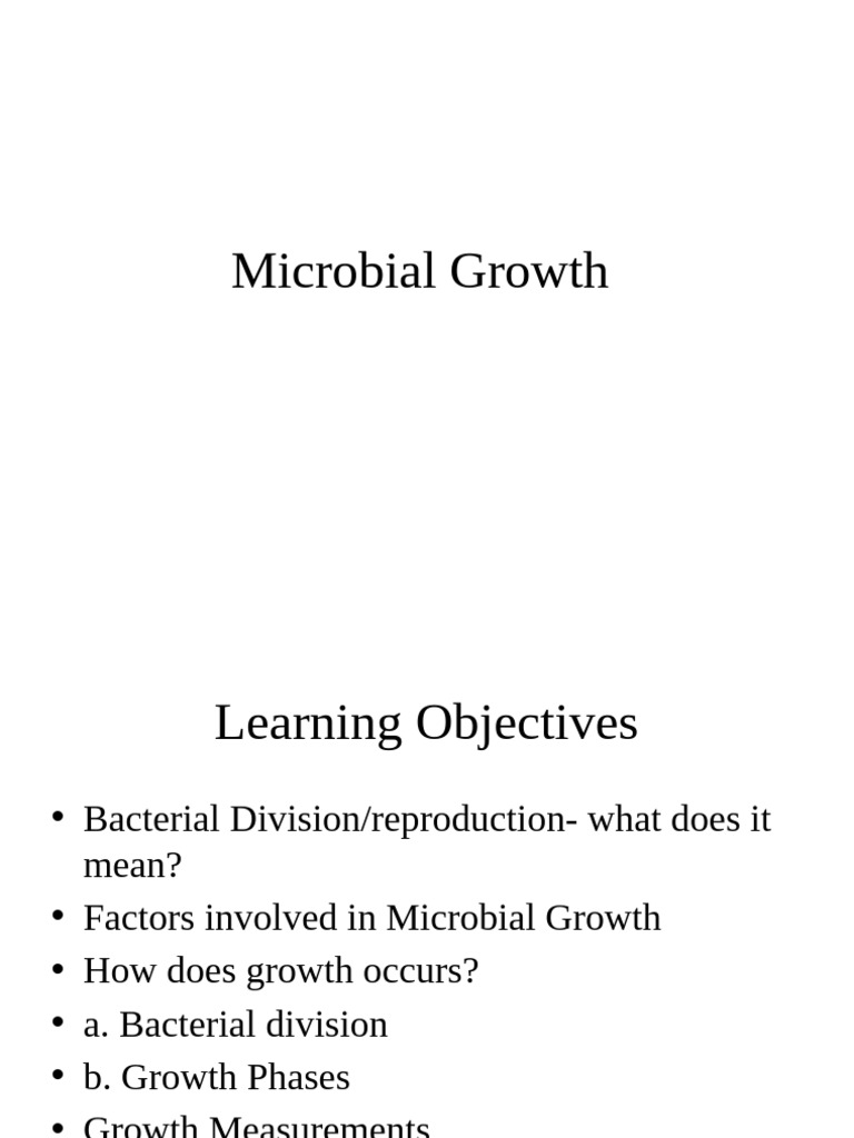 Microbial Growth | PDF