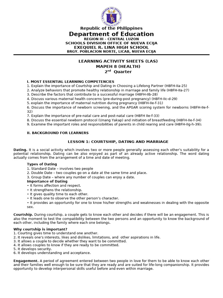 Las q2 Mapeh Health | PDF | Birth Control | Pregnancy