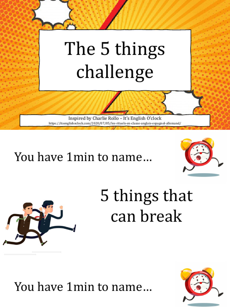 5 Things Challenge | PDF