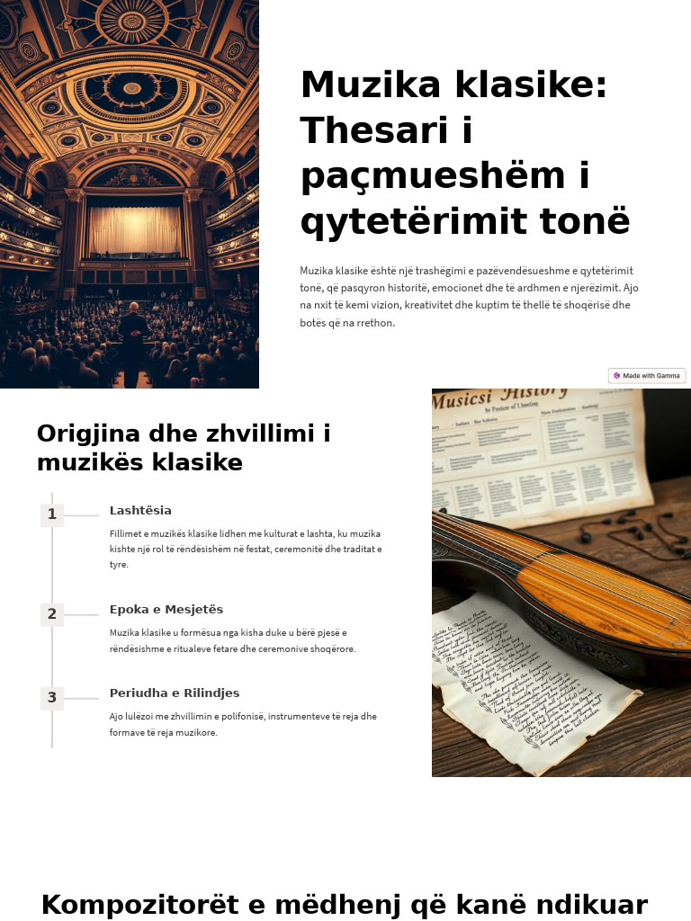 Muzika Klasike Thesari I Pacmueshem I Qyteterimit Tone | PDF