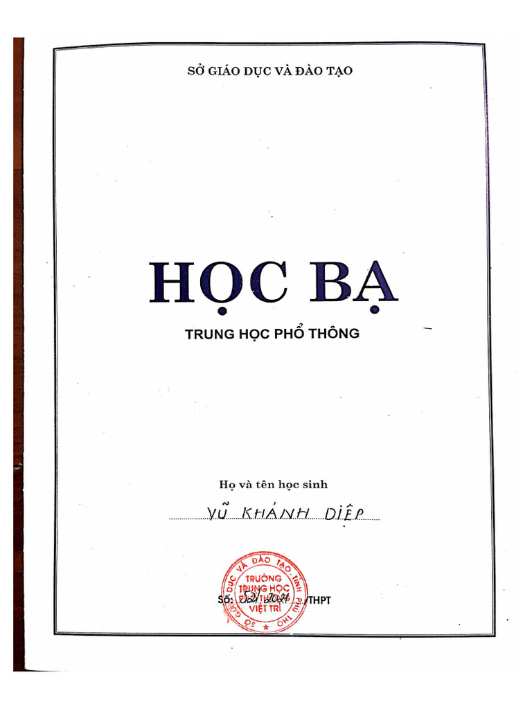 Học Bạ THPT | PDF