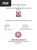 A Project Report Performance Appraisal System of HDFC Bank | PDF ...