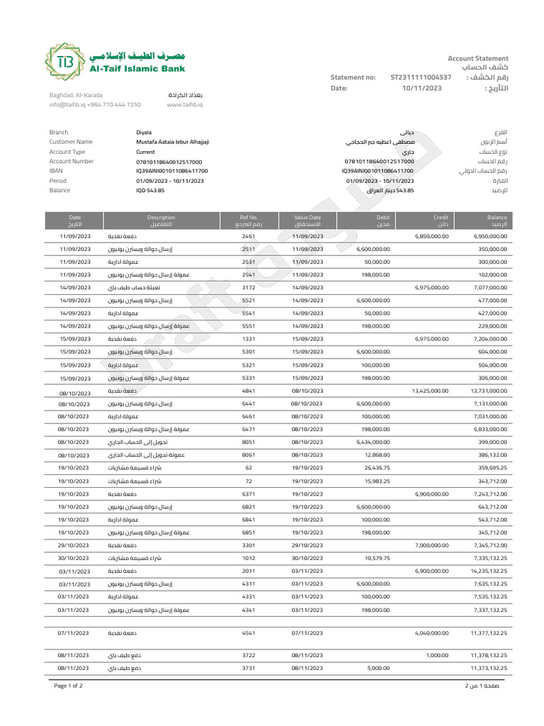 Electronic Statement | PDF