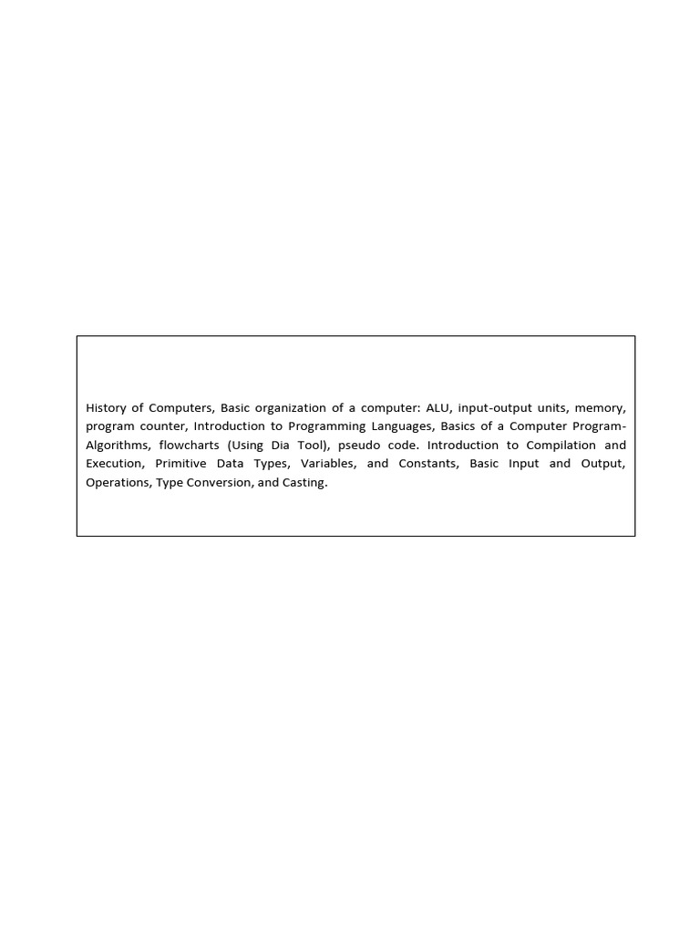 Ip Unit-1 | PDF | Computer Data Storage | Integer (Computer Science) Ip Unit-1 | PDF | Computer Data Storage | Integer (Computer Science)