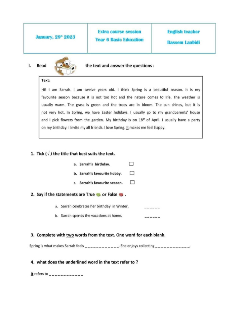 English Test 2 | PDF
