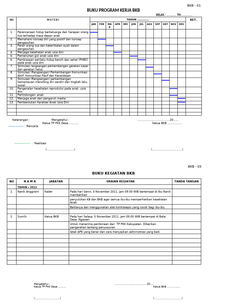 Blangko Administrasi BKB | PDF