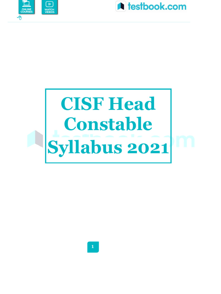 Cisf Head Constable - Syllabus PDF Af7b22c5 | PDF | English Language | Question