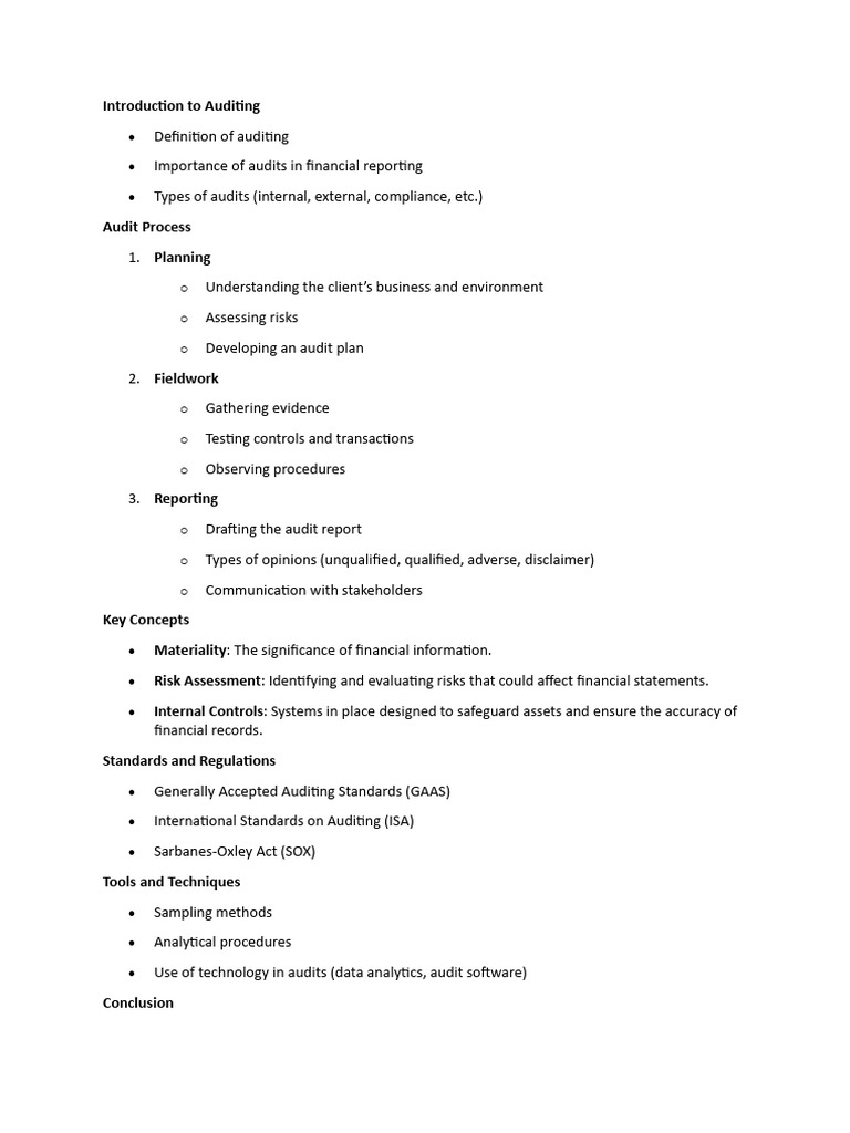 Introduction To Auditing Pdf