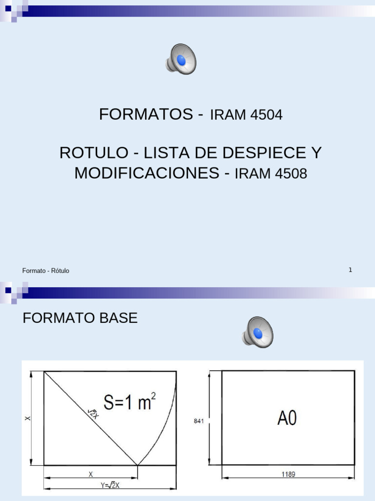 Formatos y Rótulos según IRAM 4504 | PDF