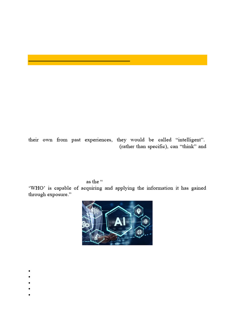 Artificial Intelligence - Unit 1 | PDF | Artificial Intelligence | Intelligence (AI) & Semantics