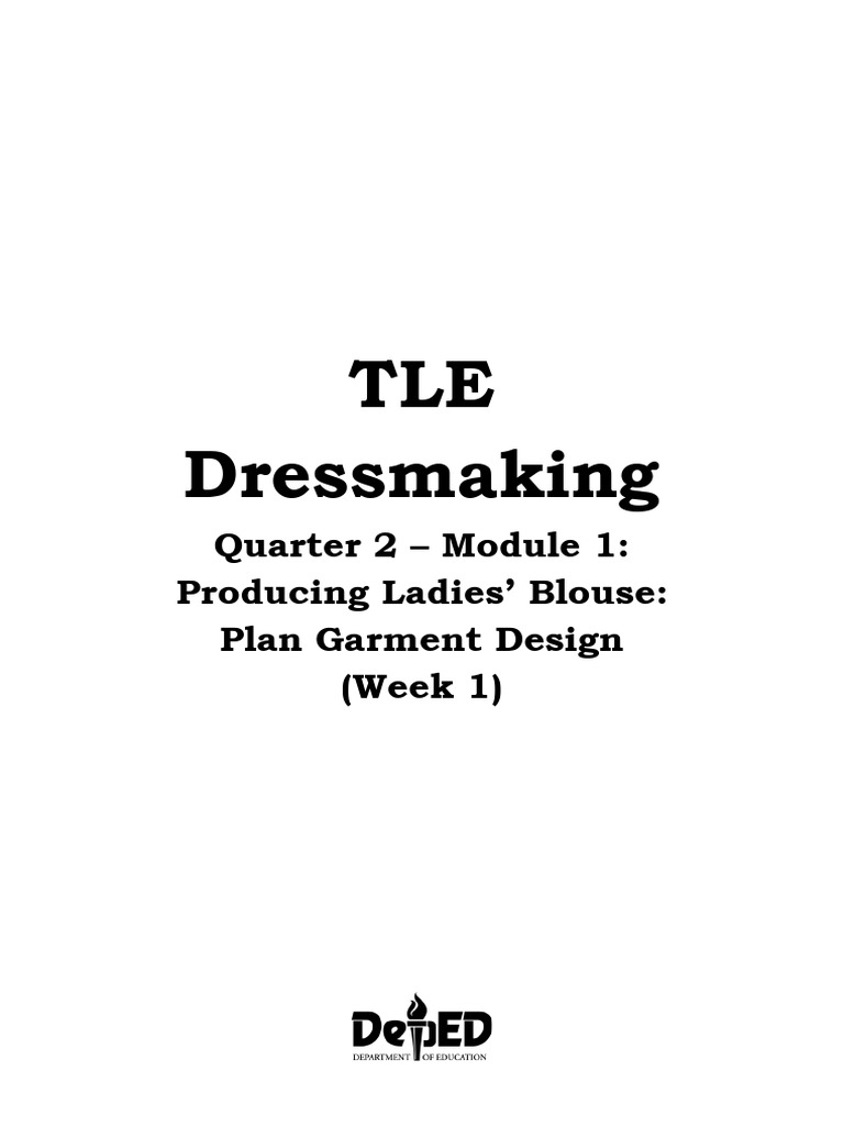 1 - Q2 TLE Dressmaking | PDF | Blouse | Clothing