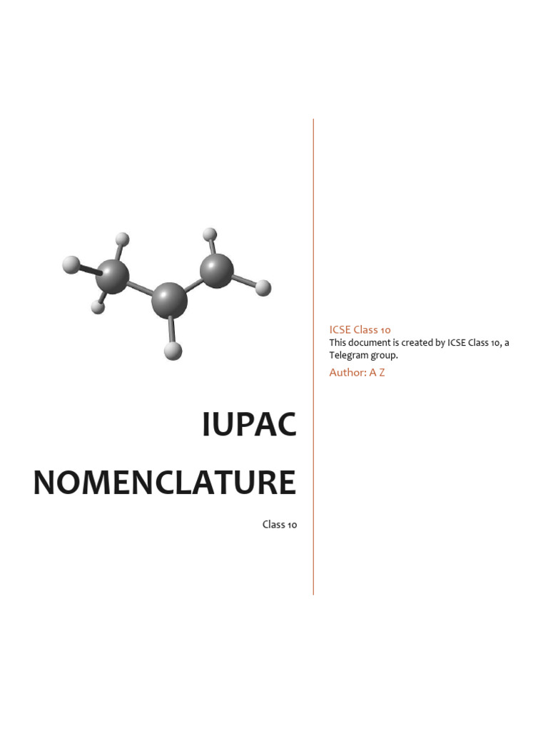 IUPAC Nomenclature | PDF | Organic Chemistry | Chemistry
