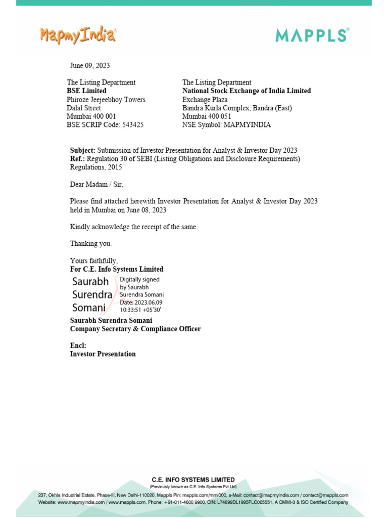 Mapple - Investor Presentation - FY23 | PDF | Software As A Service | Analytics