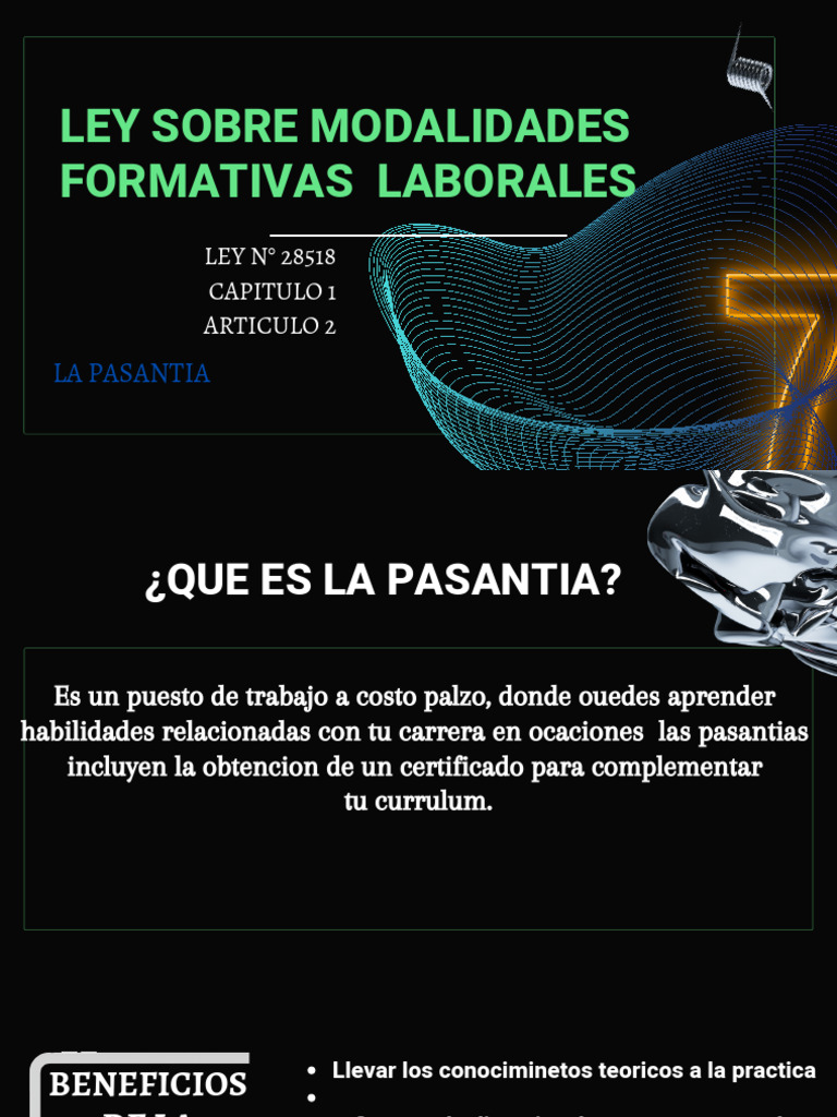 Beneficios de la Pasantía Laboral | PDF