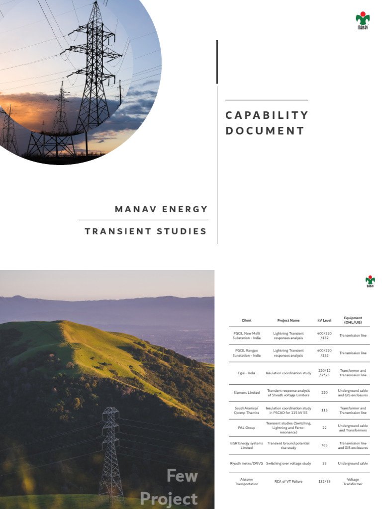 Transient Study Capability Document 2021 22 | PDF | Electrical ...