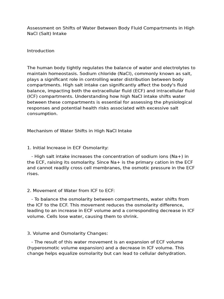 Physiology Assignment 2 Pdf Physiology