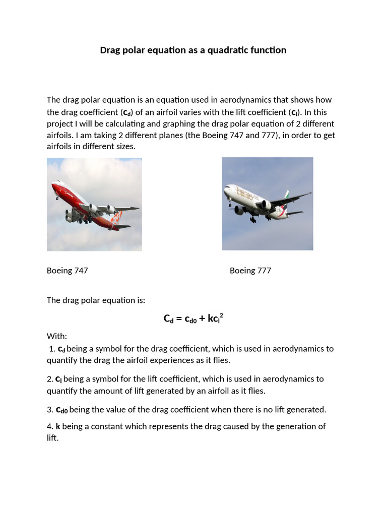Maths PBL Ct2 | PDF | Lift (Force) | Drag (Physics)