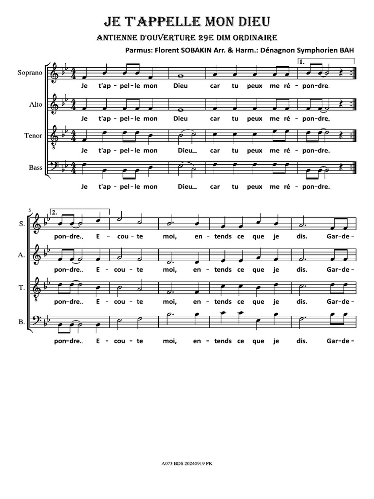 Je T'appelle Mon Dieu | PDF