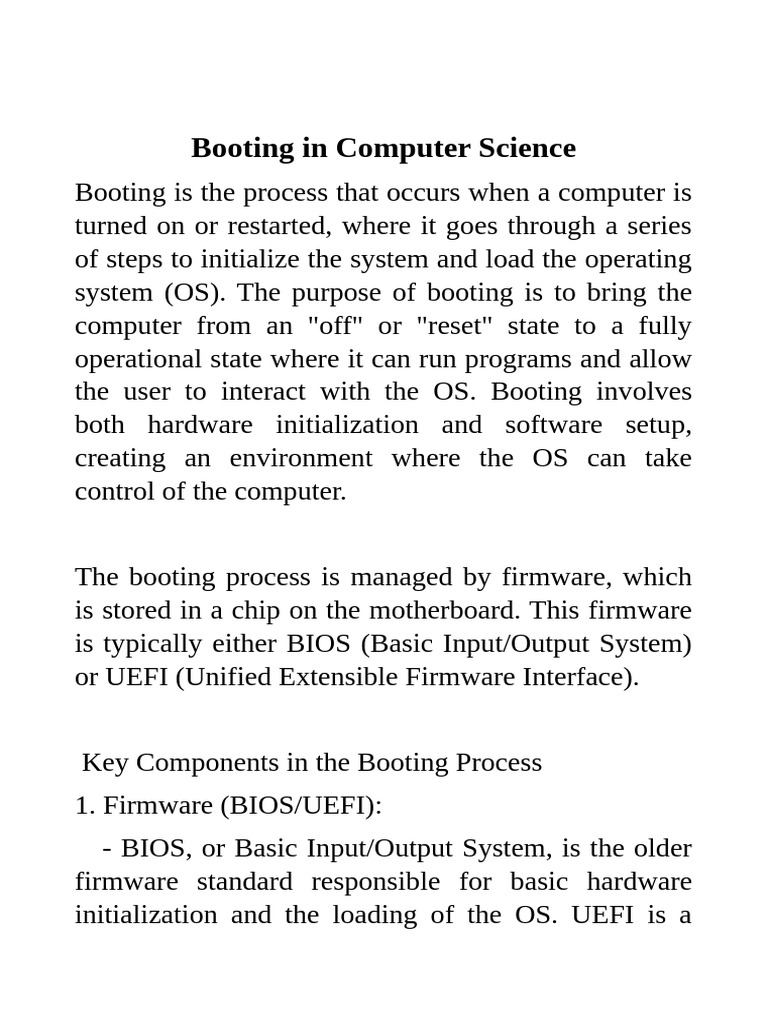 Booting | PDF | Booting | Bios