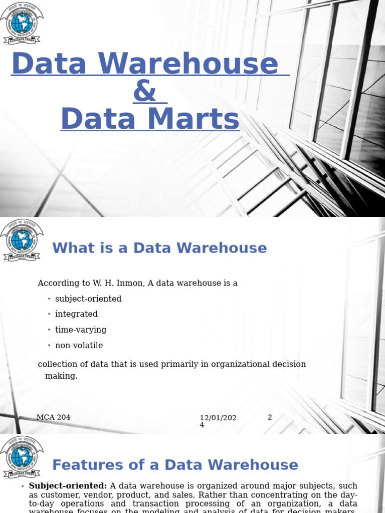Data Warehouse & Data Marts | PDF | Data Warehouse | Databases