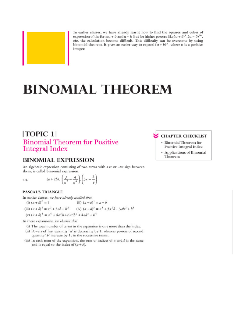 Binomial Theorem | PDF
