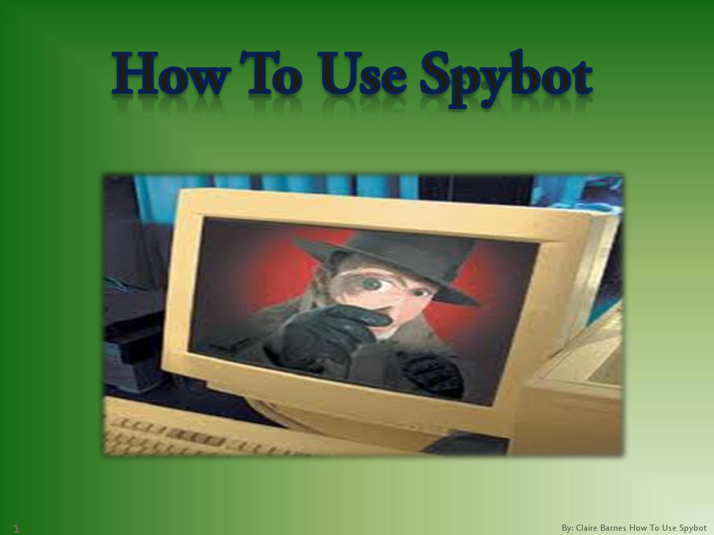 How To Use Spybot | PDF
