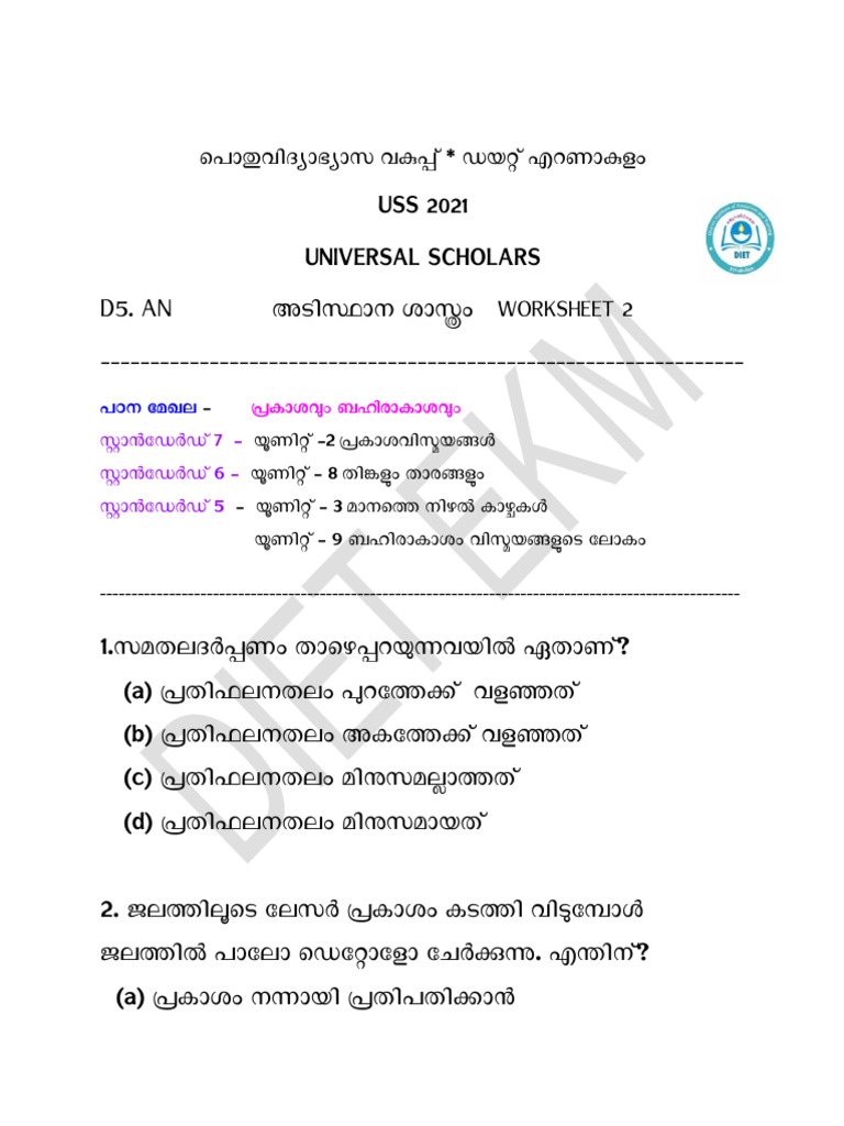 Uss Day 2 WS & Ak .Diet Ekm-20-29 | PDF