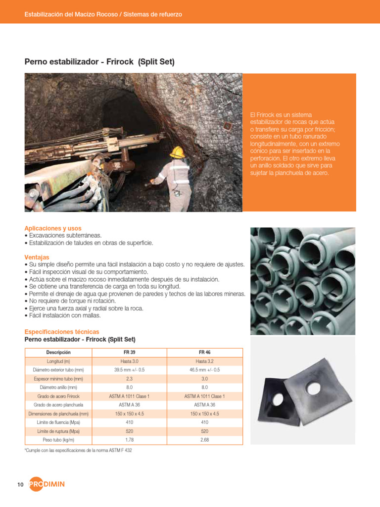 Perno Split Set | PDF