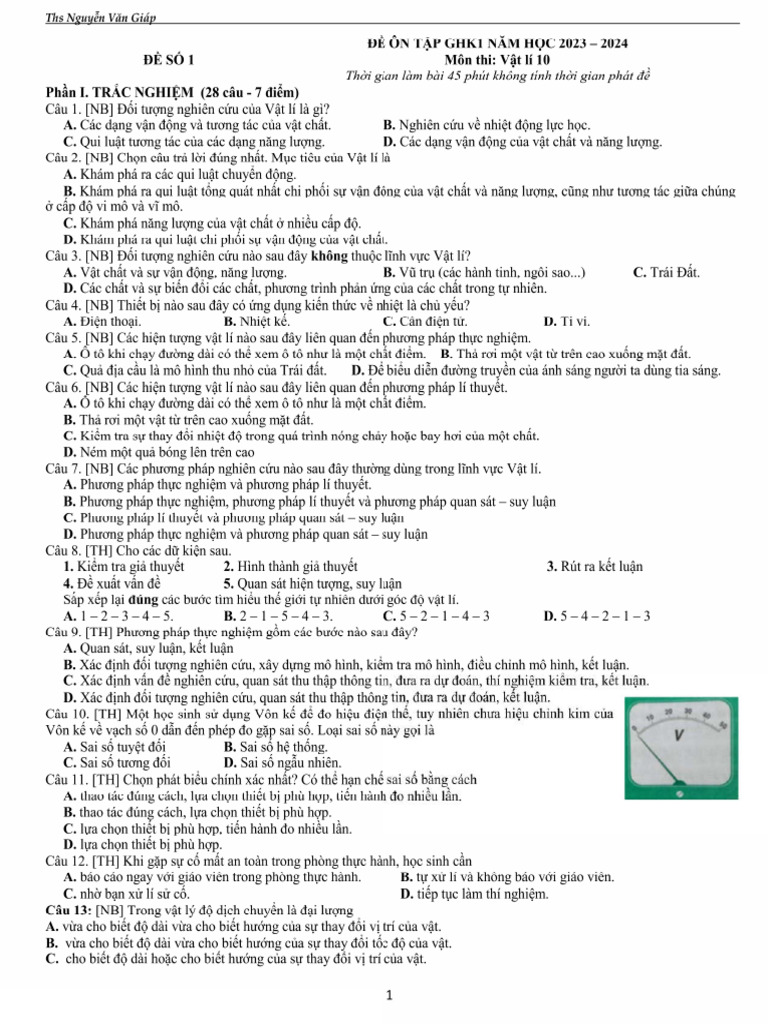 Ly 10 On Tap Gk1-Thsgiap | PDF