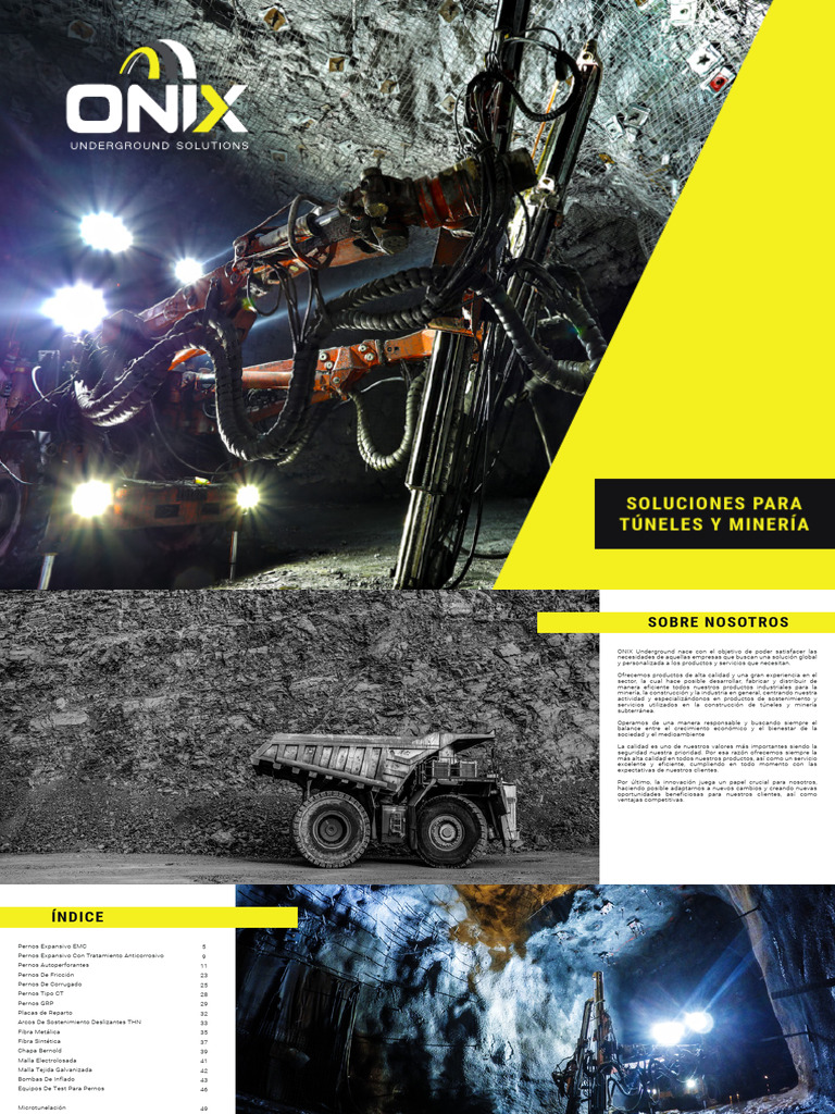 CATüLOGO-ONIX UNDERGROUND ESP | PDF | Tornillo | Hormigón