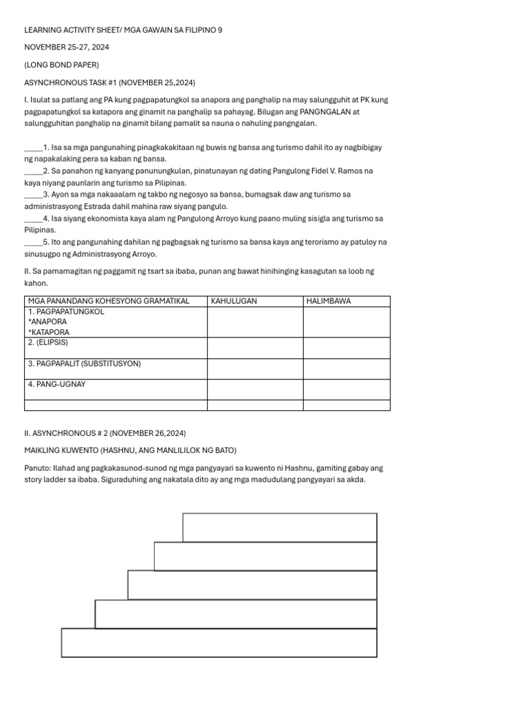 Filipino Asynchronous | PDF