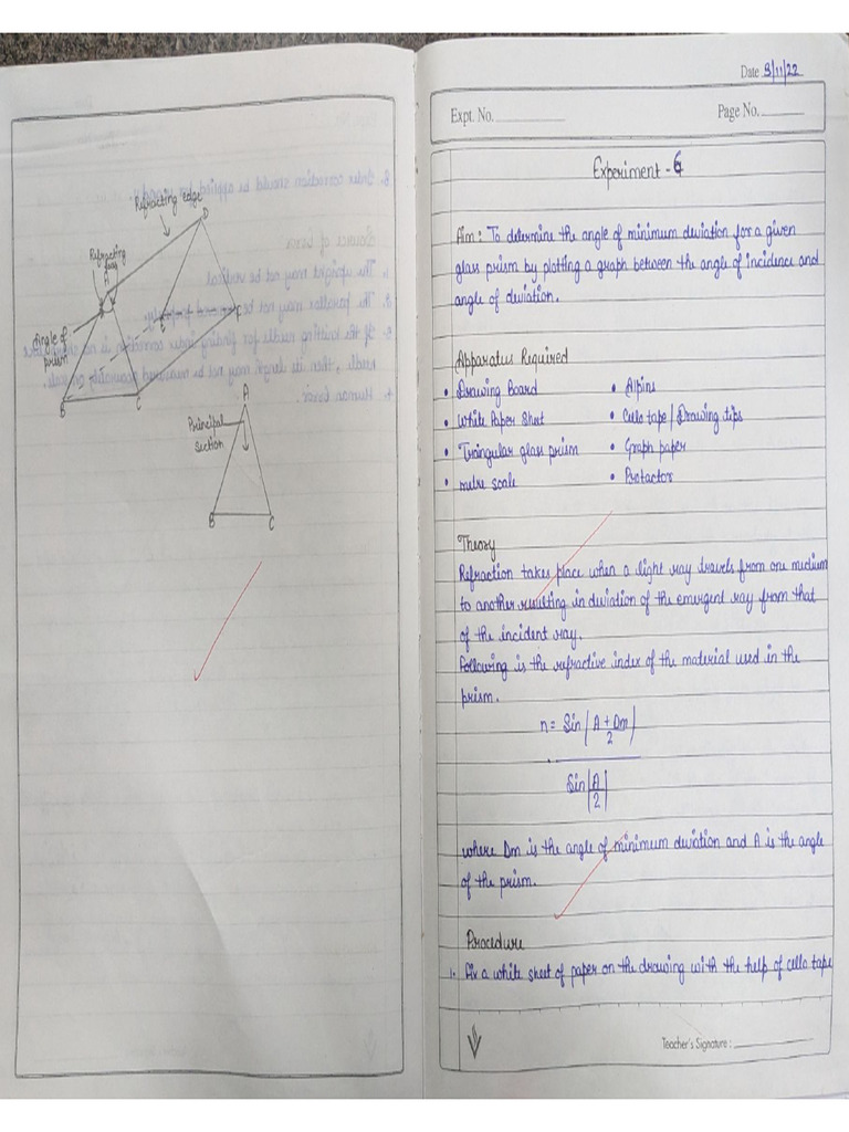 Class 12 Physics Experiment | PDF