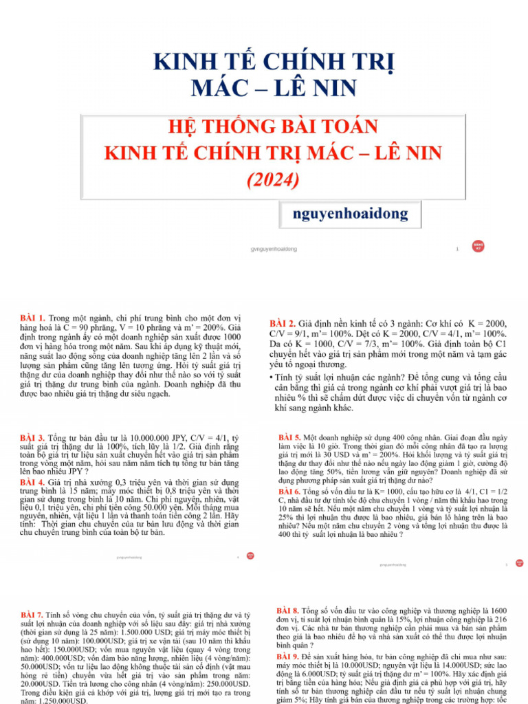 Bài Toán KTCT | PDF