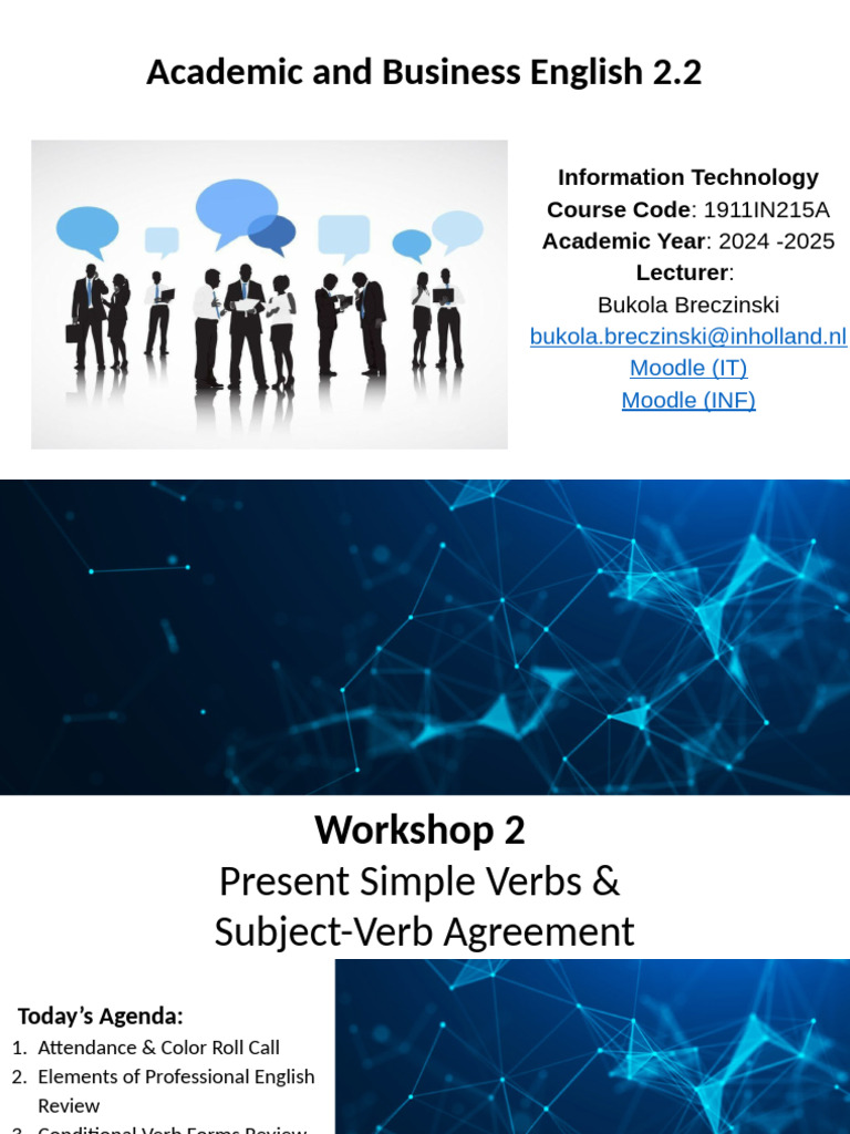 Present Simple Verbs & Agreement Workshop | PDF | Verb | Grammatical Number