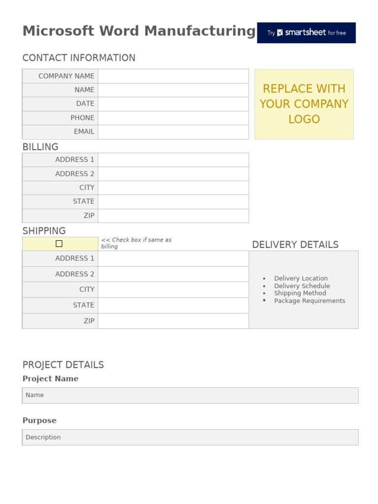 IC Microsoft Word Manufacturing RFQ - WORD 12103 | PDF | Microsoft ...