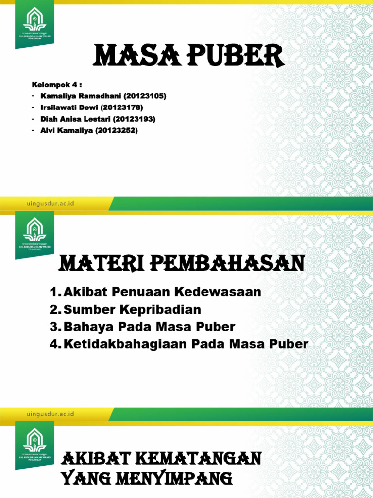 Kel.4 Masa Puber Bagian Dua | PDF