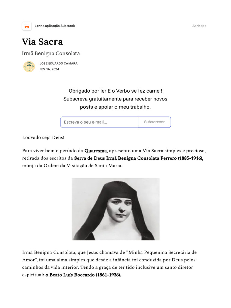 Via Sacra Por Soror Benigna Consolata | PDF | Amor | Jesus