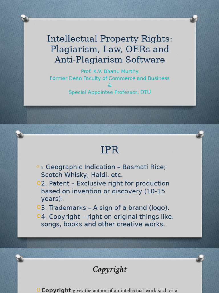 IPR & Plaigiarism | PDF | Fair Use | Copyright
