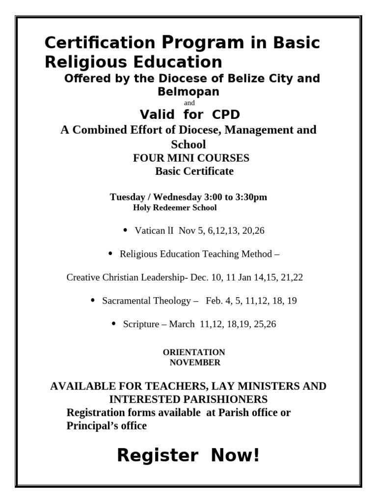 Flyer For Basic Programme Year 2024 | PDF