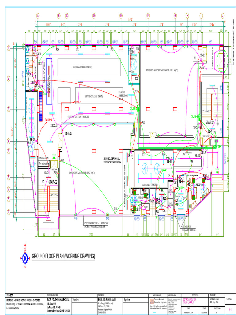 Ground Floor Plan (Working Drawing) : STAIR-01 | PDF
