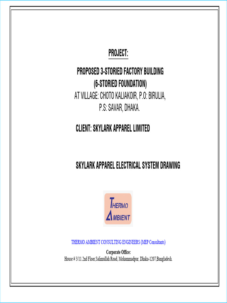 Factory Electrical Layout Plan | PDF | Electrical Connector | Electrical Wiring