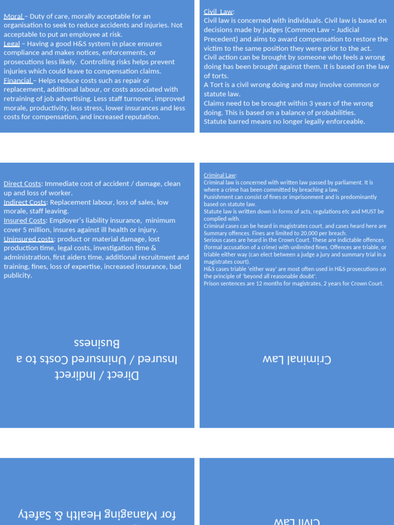 NGC1 Flash Cards 2 | PDF | Tort | Damages