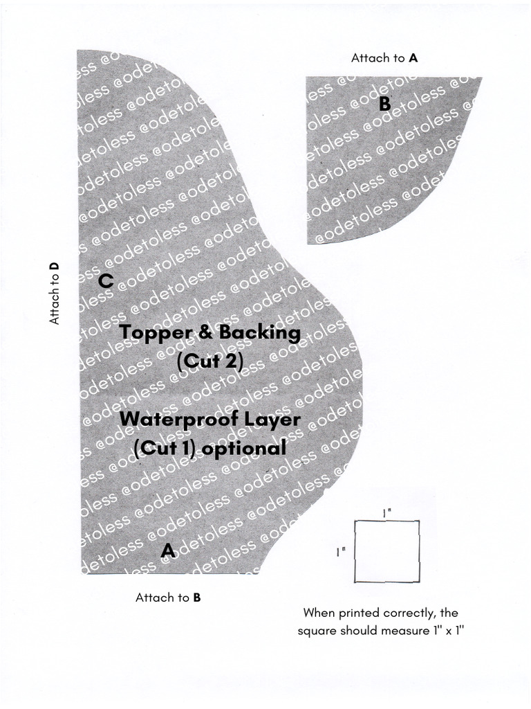 Reusable Pad Sewing Pattern | PDF