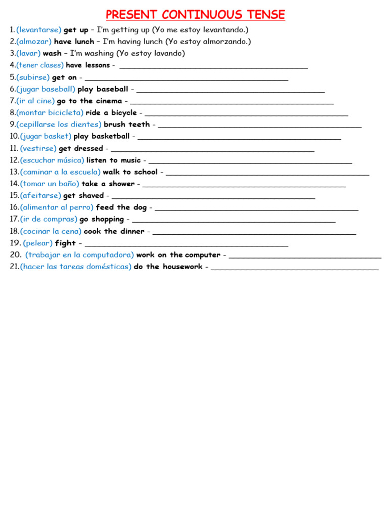 Lesson 2 Present Continuous With Daily Routines - Cicle Vi, Vii | PDF