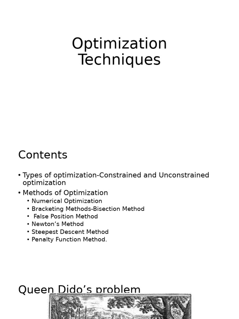 5 Optimization Techniques | PDF | Mathematical Optimization | Theoretical Computer Science