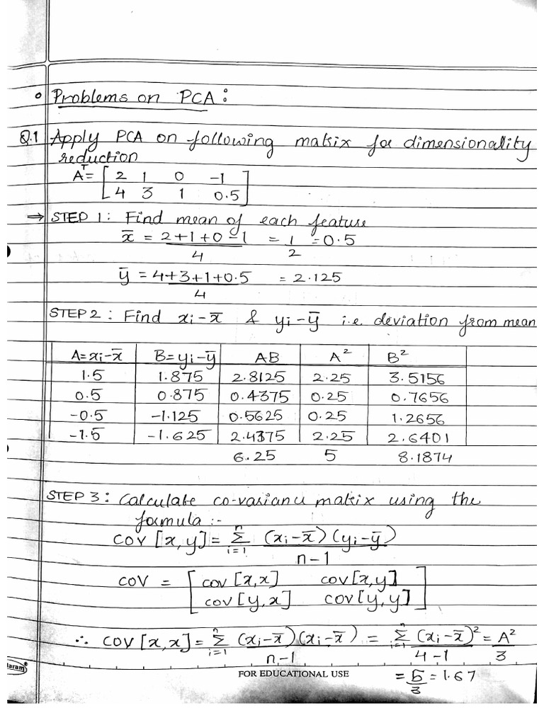 6PCA and SVD Problems | PDF