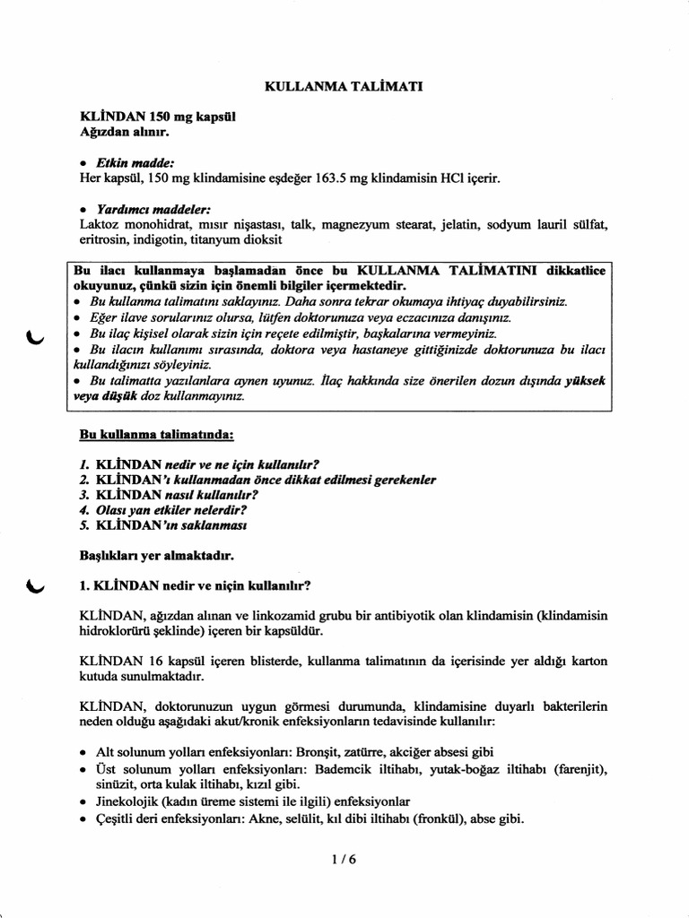 Klindan 150 MG Kapsul KT | PDF